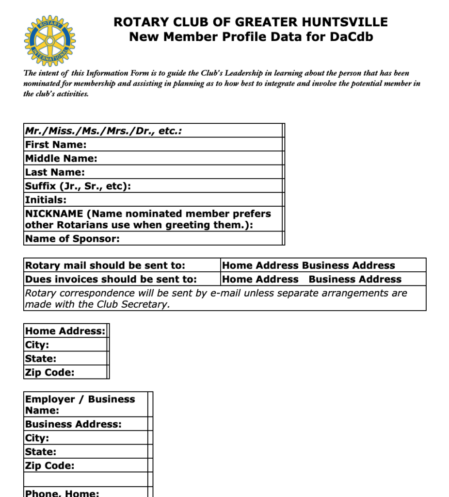 What We Do - Rotary Club of Greater Huntsville